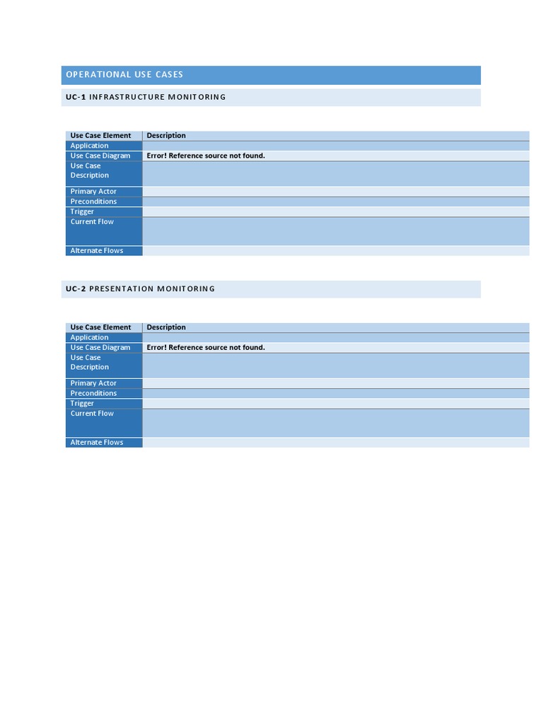 Operational Use Cases: Uc-1 Infrastructure Monitoring | PDF | Law ...
