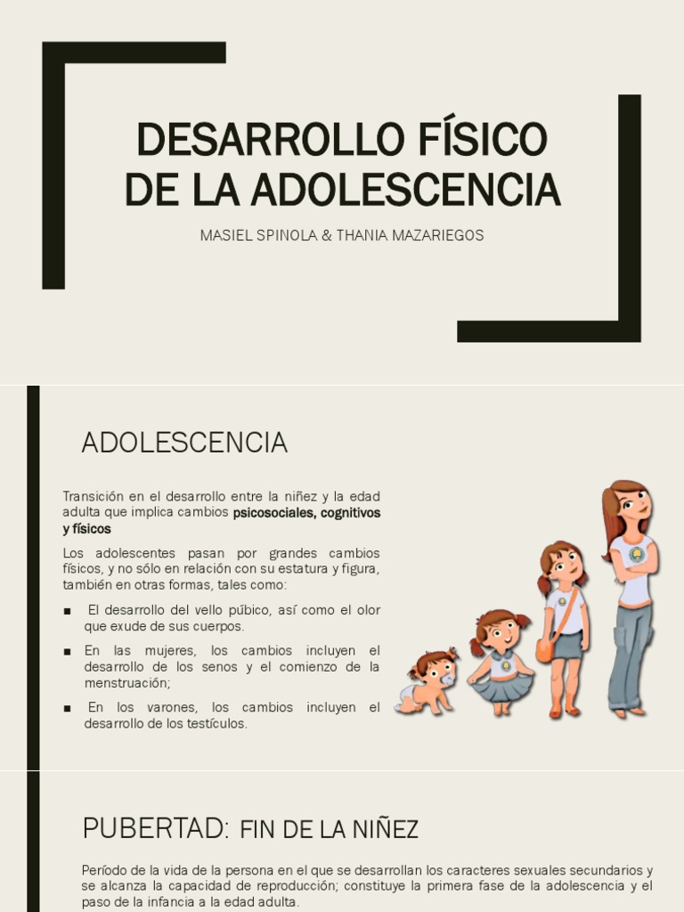 Desarrollo Físico de La Adolescencia | PDF | Pubertad | Adolescencia
