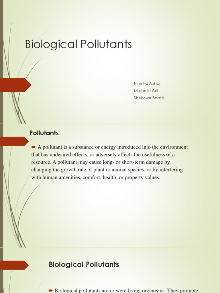 Biological Pollutants | PDF | Ionizing Radiation | Air Pollution