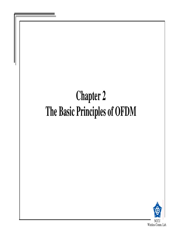 Chapter 2 The Basic Principles of OFDM | PDF | Orthogonal Frequency ...