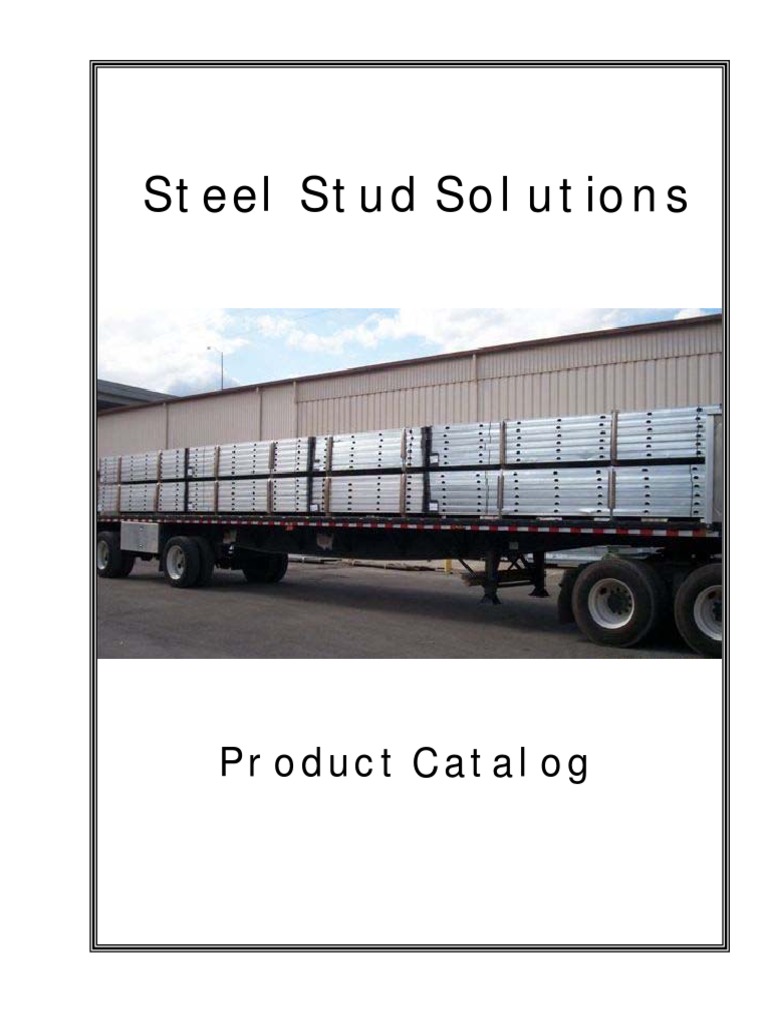 Steel Stud Solutions Product Catalog PDF | PDF | Strength Of Materials ...