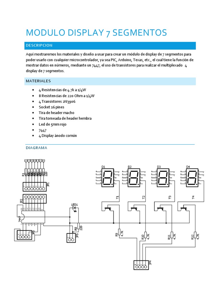 Modulo Display 7 Segmentos-1 | PDF