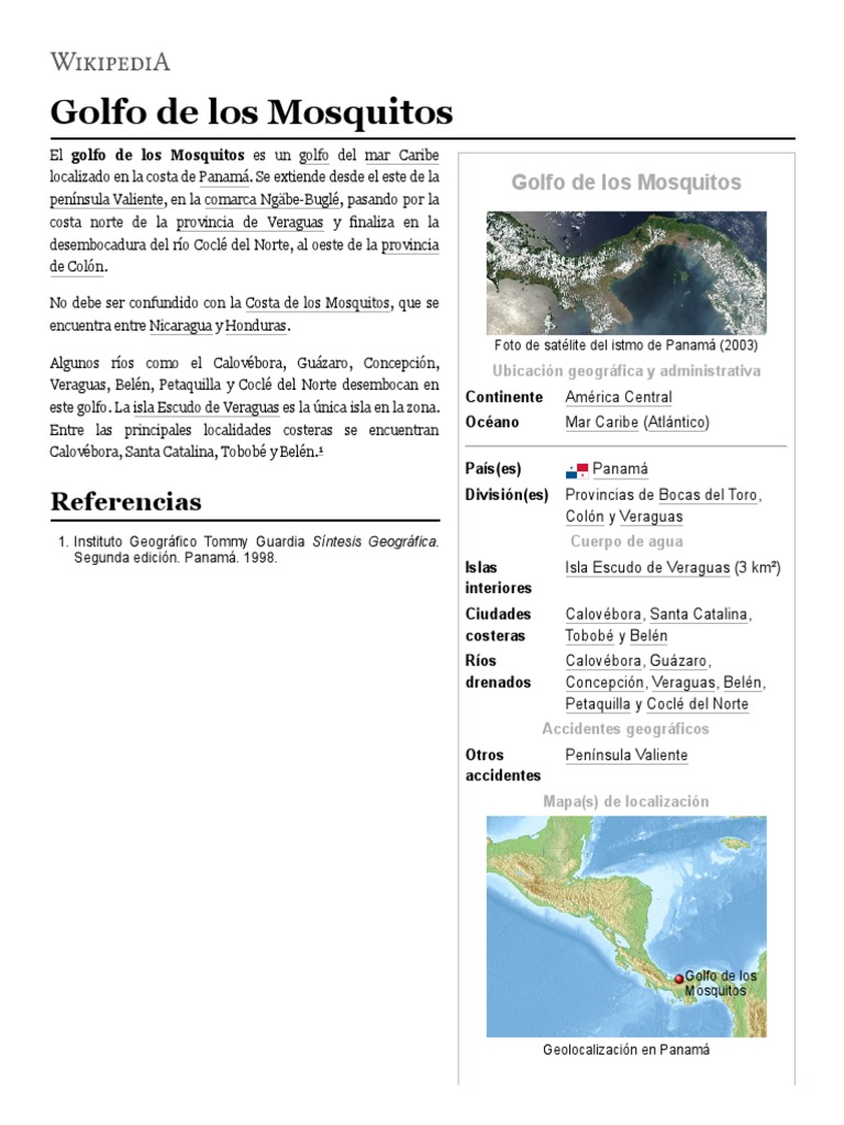 Golfo de Los Mosquitos - Wikipedia, La Enciclopedia Libre | PDF | Golfo ...