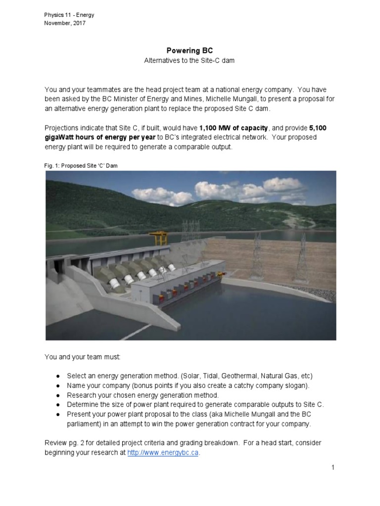 Powering BC: Gigawatt Hours of Energy Per Year | PDF | Electricity ...