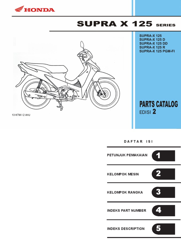 Katalog Suku Cadang Honda Supra X 125 PDF | PDF
