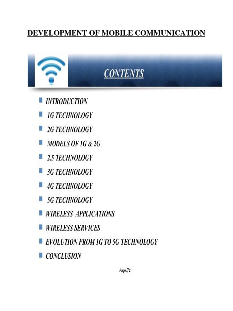 Development of Mobile Communication | PDF
