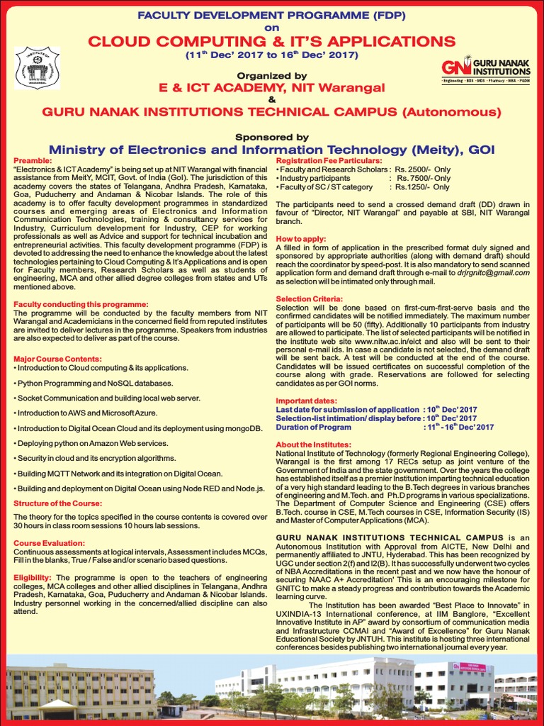 Brochure FDP CSE | Computing | Technology