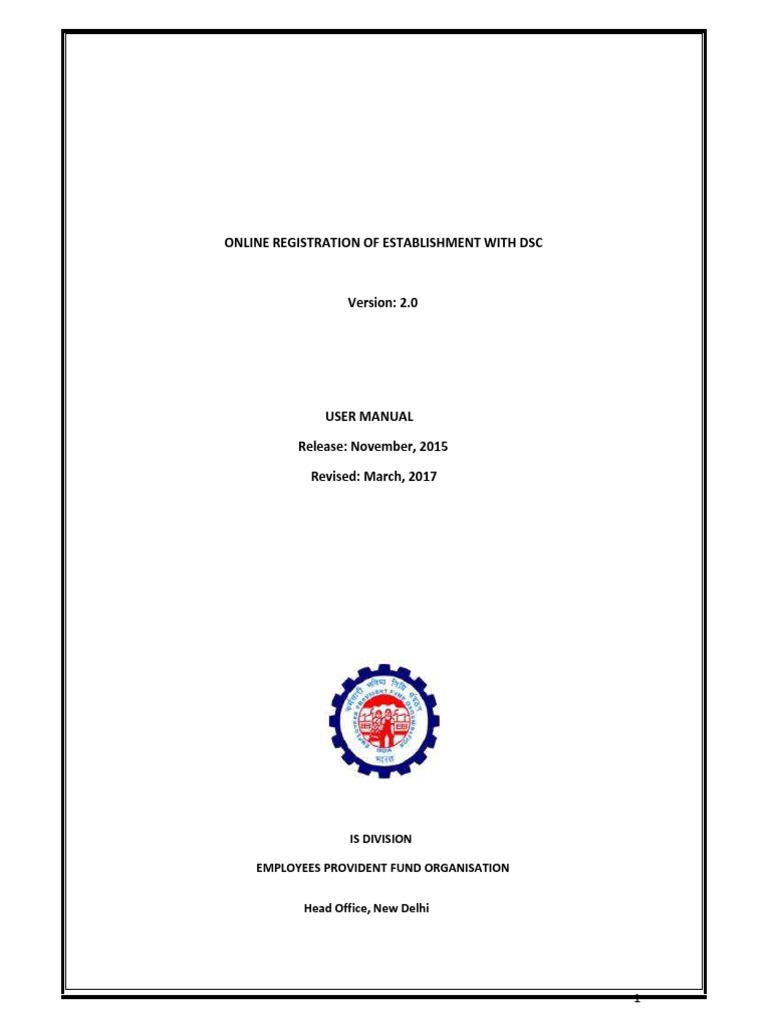 EPFO Online Employer Registration Guide | PDF | Portable Document ...