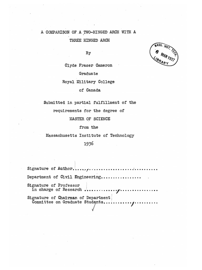 2 Hinged 3 Hinged Arch Pdf Pdf Truss Structural Engineering