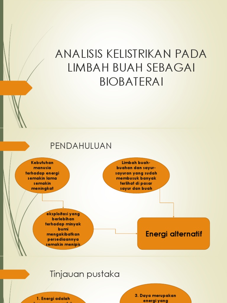 Analisis Kelistrikan Pada Limbah Buah Sebagai Biobaterai | PDF