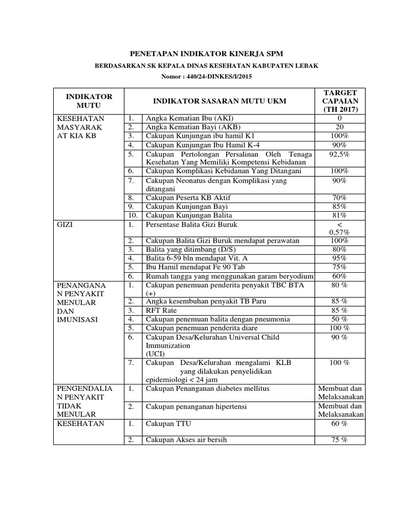Indikator Mutu Prioritas | PDF