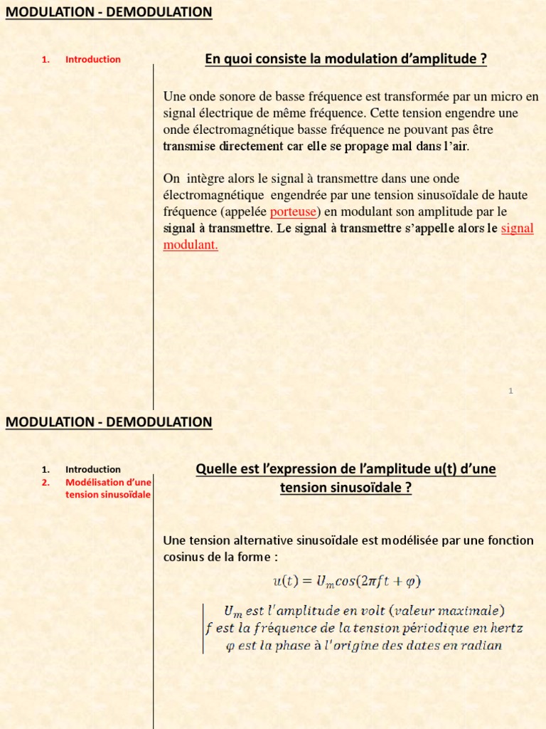 Cours | PDF | Modulation | Redresseur