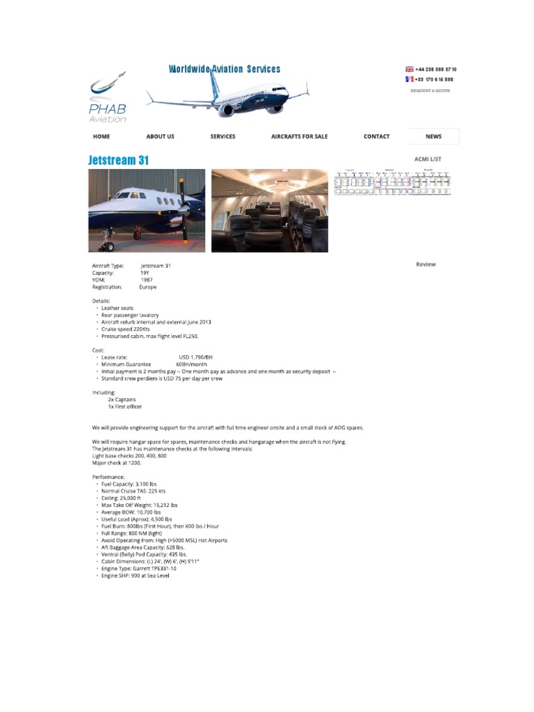 Jetstream 31 Baggage | PDF