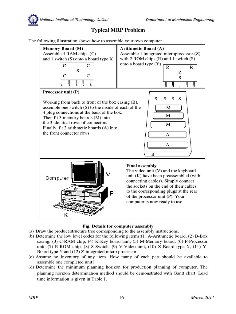 Typical MRP Problem | PDF | Electrical Connector | Microprocessor