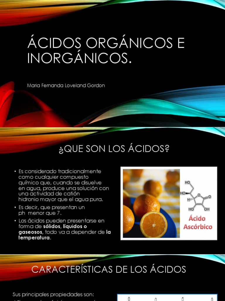 Diferencias entre Ácidos Orgánicos e Inorgánicos | PDF | Ácido | Ácido ...