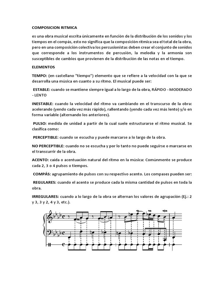 Composicion Ritmica | PDF | Composiciones Musicales | Ritmo