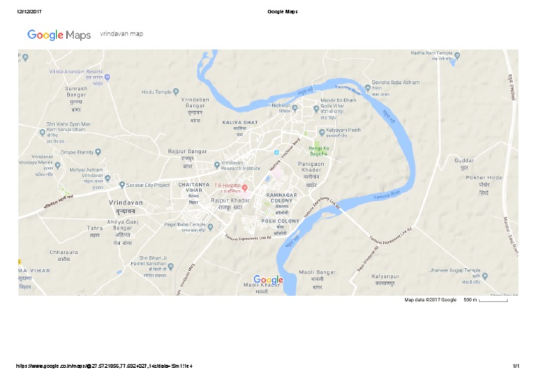 Vrindavan Map: Map Data ©2017 Google 500 M | PDF