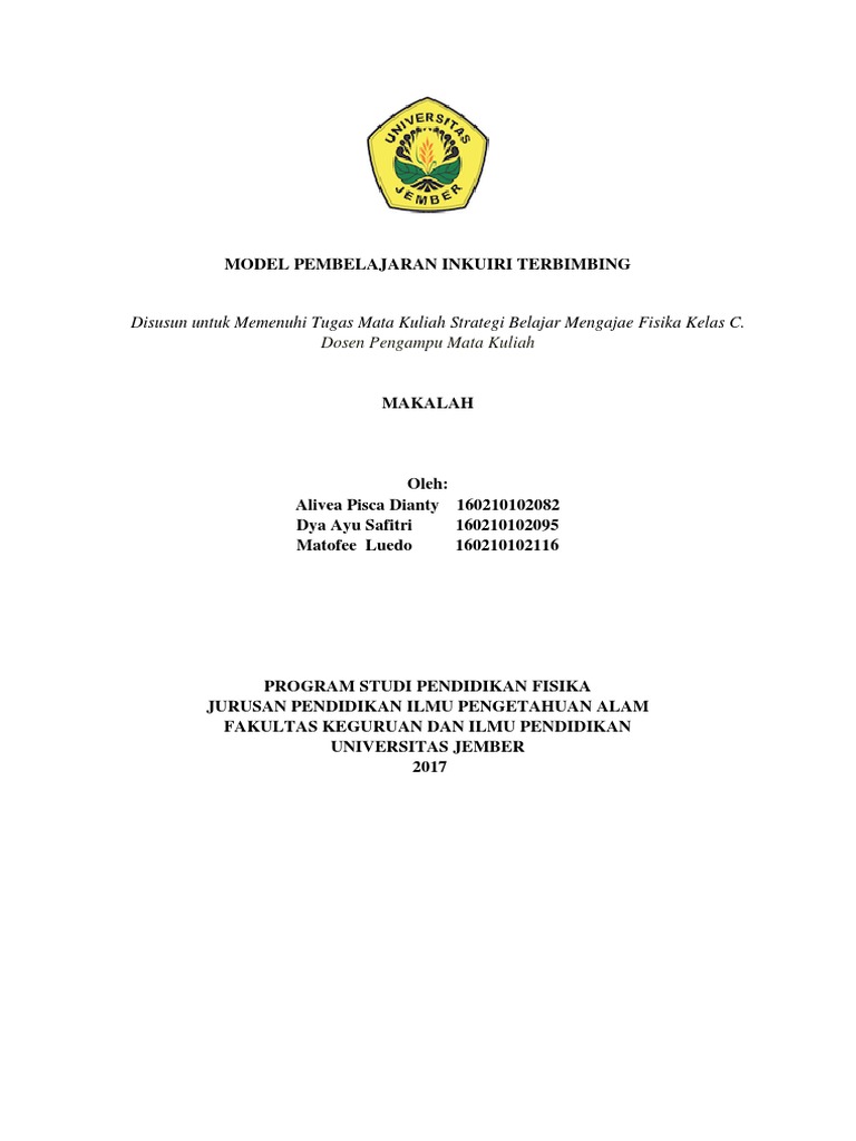 Model Inkuiri Terbimbing | PDF