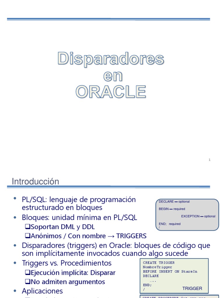 Disparadores | PDF | Pl / Sql | SQL