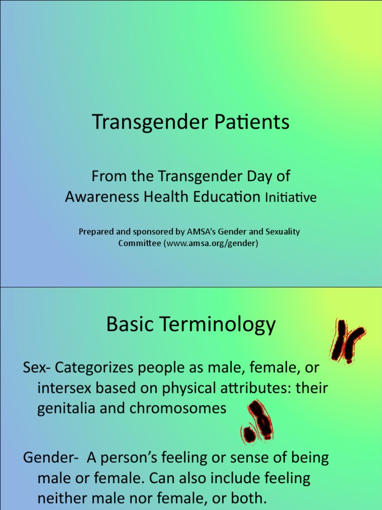 Transgender Patients: From The Transgender Day of Awareness Health ...