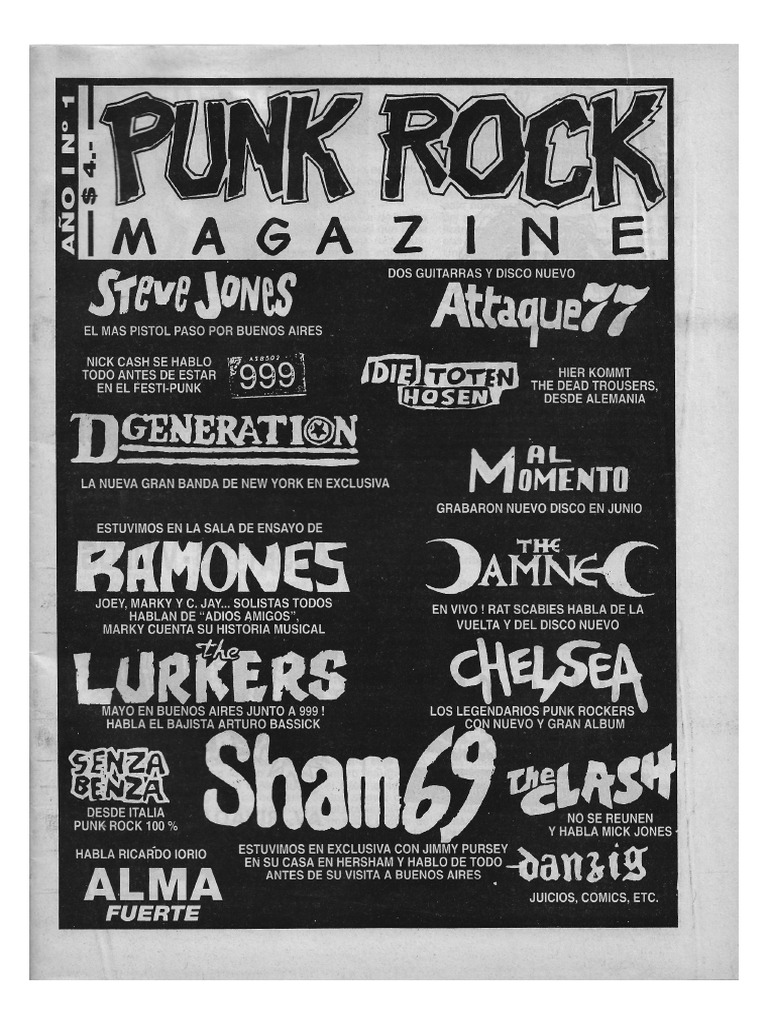 Punk Rock Magazine Nº1 | PDF
