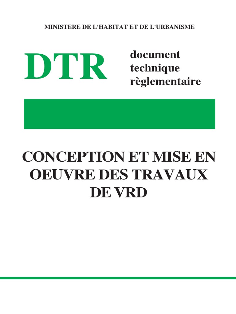 DTR VRD | PDF | Entrepreneur principal | Béton