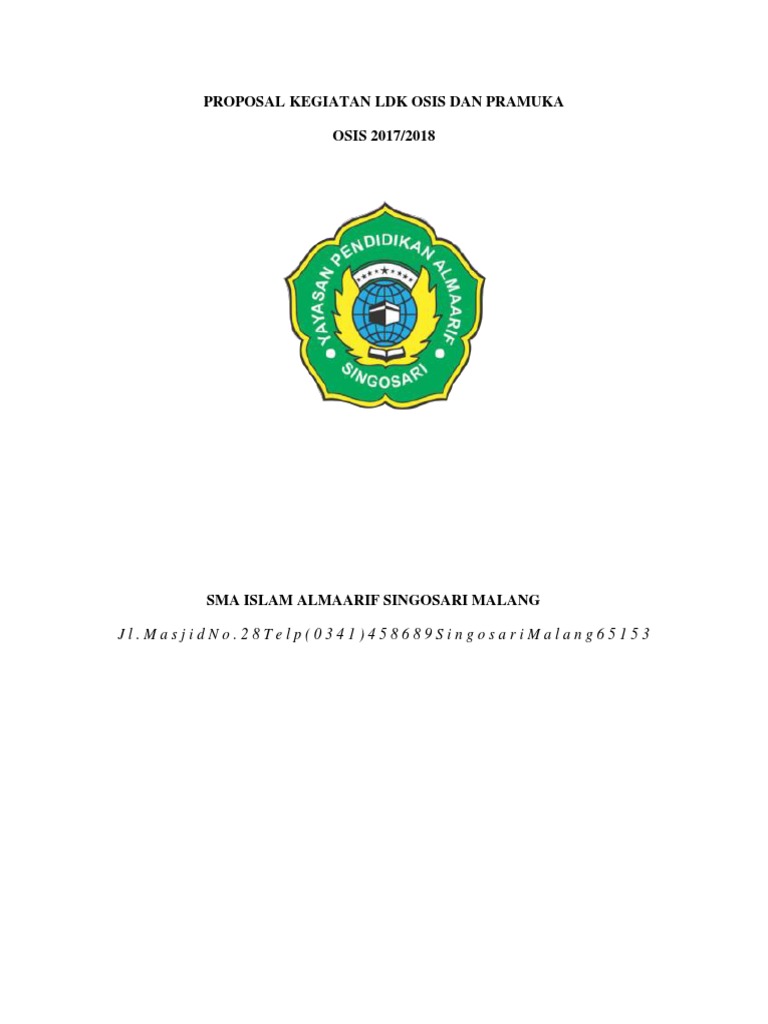 Proposal LDK OSIS dan Pramuka 2017/2018 | PDF