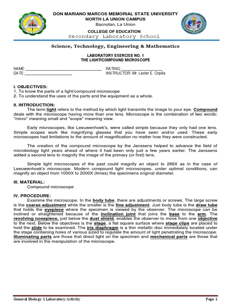 General Biology Laboratory Activity | PDF | Meiosis | Mitosis