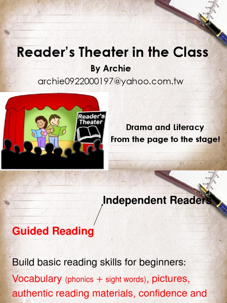 Implementing Reader's Theater in the Classroom: Strategies for Engaging ...