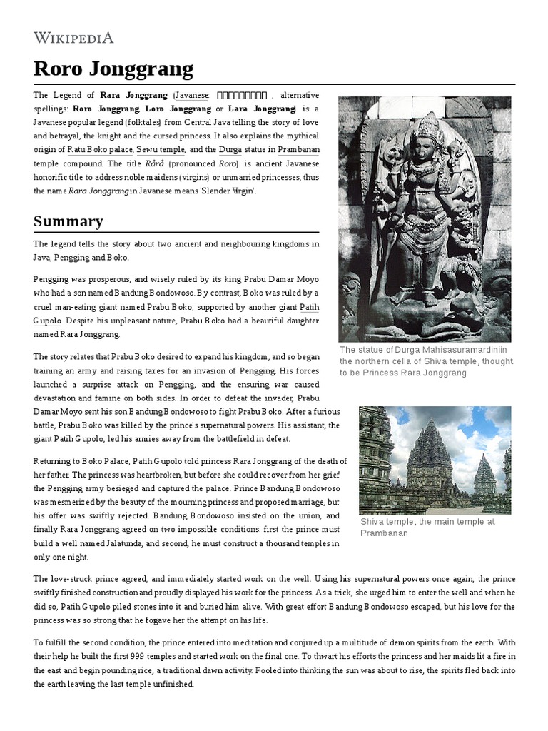 Candi Roro Jonggrang | PDF | Java