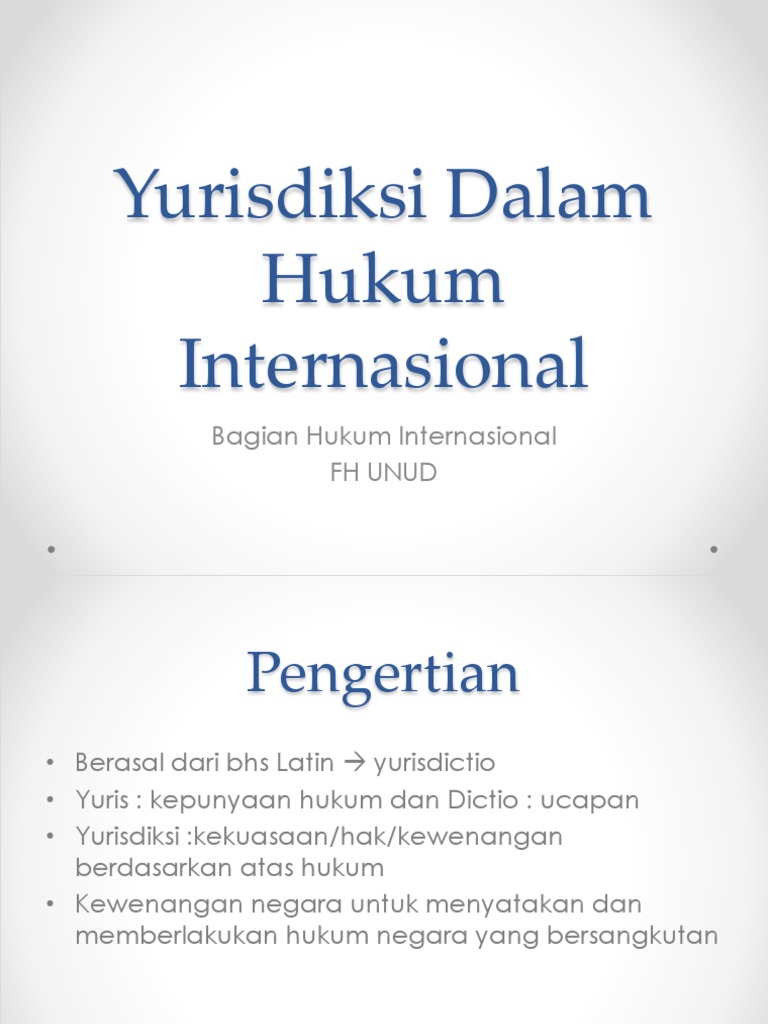 Yurisdiksi dalam Hukum Internasional | PDF | Ilmu Sosial | Hukum