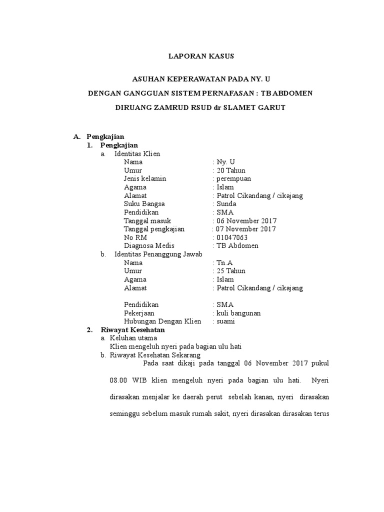 Laporan Kasus - TB Abdomen | PDF