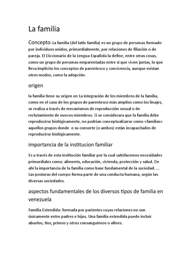 La Familia Exposicion | PDF | Parentesco | Familia