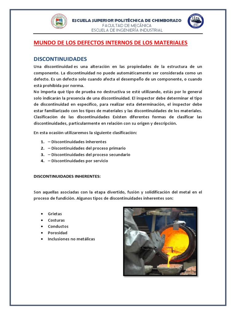 Mundo de Los Defectos Internos de Los Materiales | PDF | Revestimiento ...