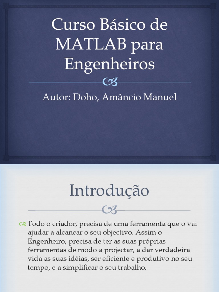 Curso de Matlab para Engenheiros | PDF | Matlab | Linguagem de script