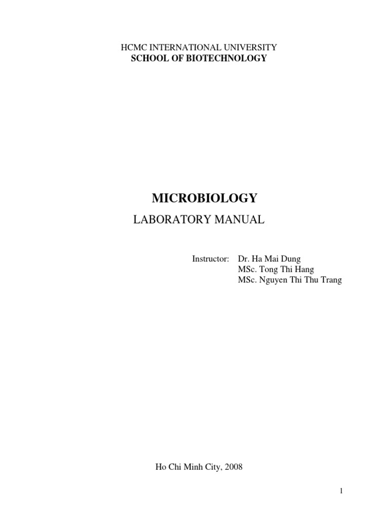 Microbiology Lab Manual | PDF | Growth Medium | Staining