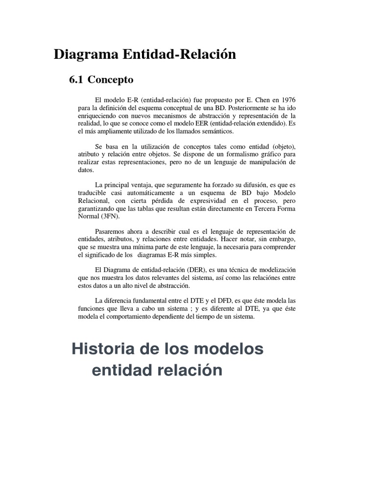 DER Diagrama Entidad Relación | PDF | Base de datos relacional | Bases ...