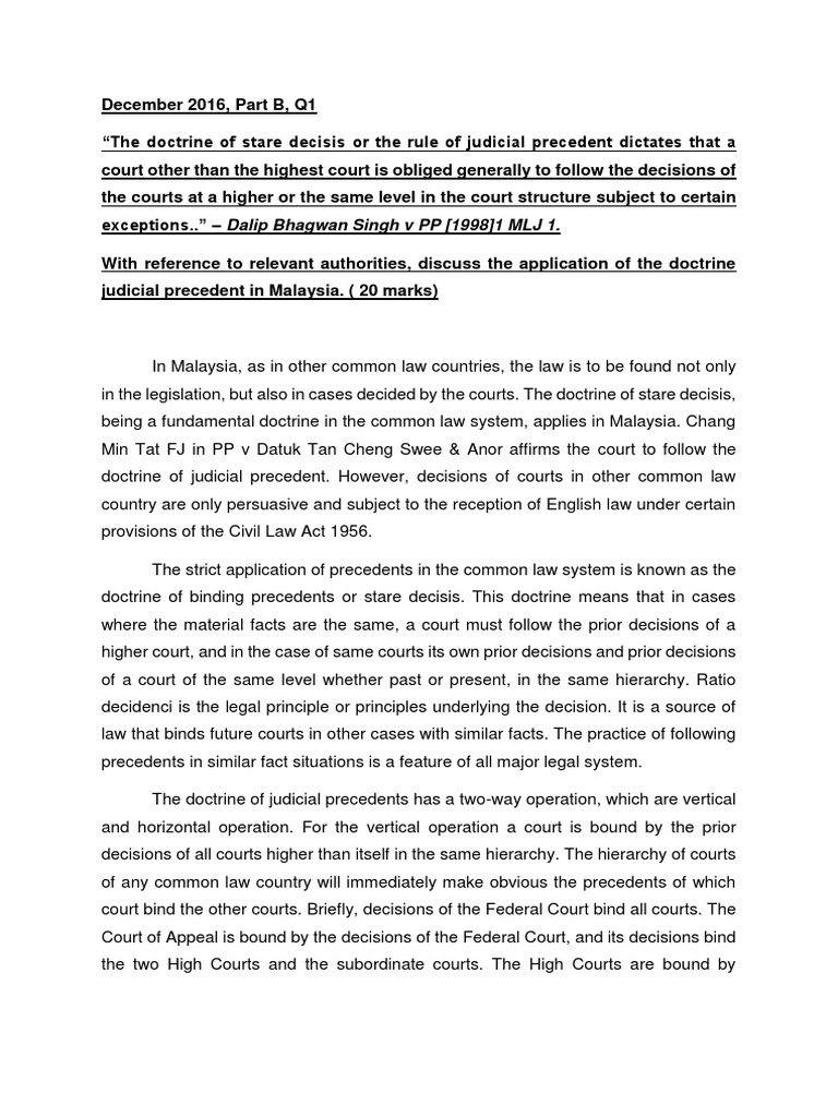 Judicial Precedent | Precedent | Federal Judiciary Of The United States