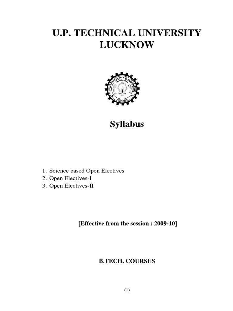 Open Electives For II & IV Year | PDF | Nuclear Physics | Laser