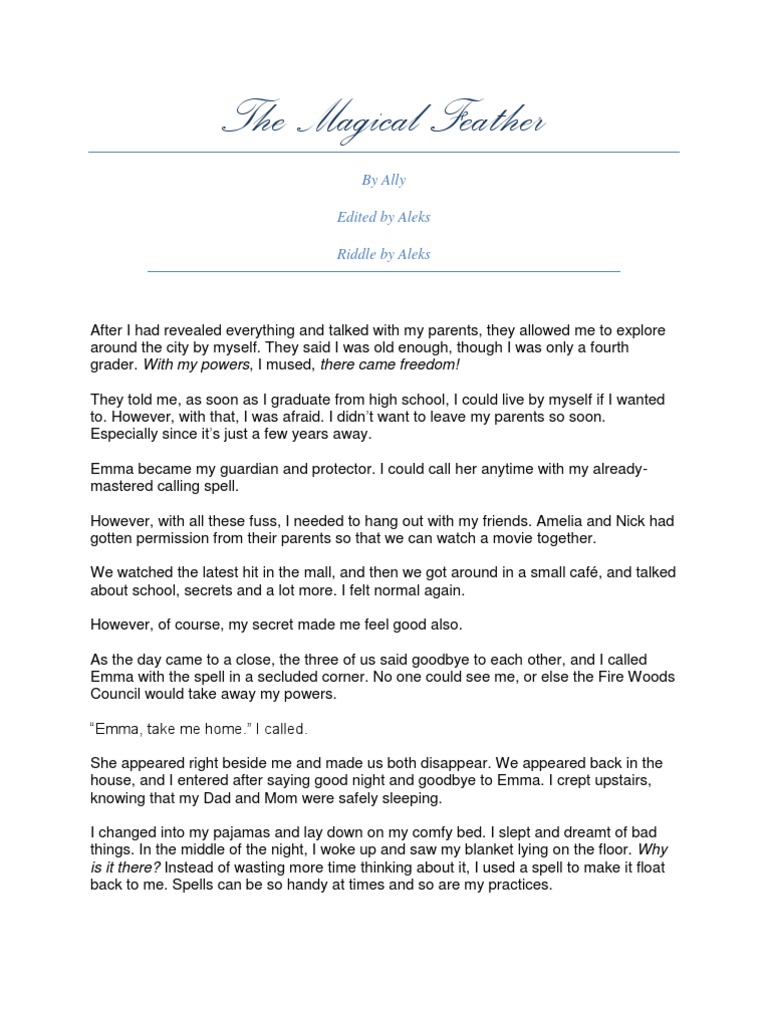 The Magical Feather | PDF