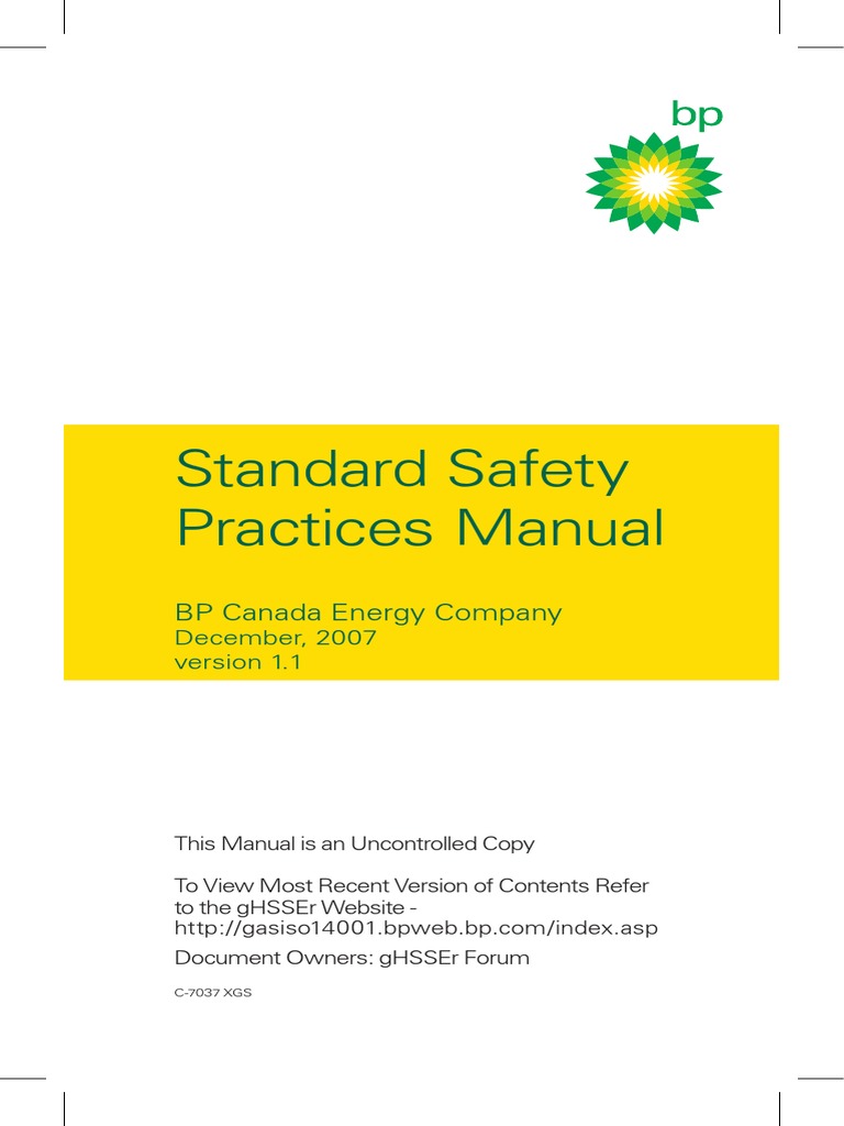 Standard Safety Practices Manual PDF | PDF | Personal Protective ...