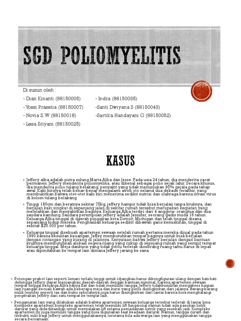 SGD Poliomyelitis | PDF
