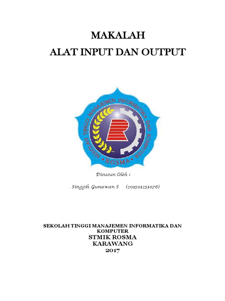 Makalah Input - Output | PDF | Komputer