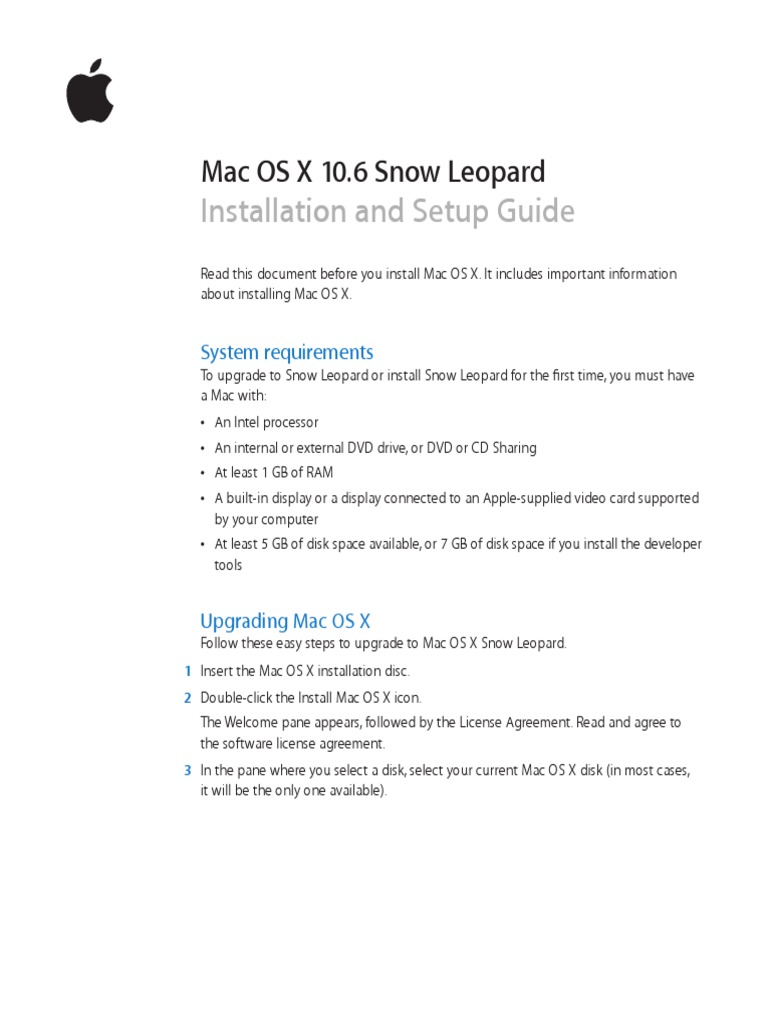 Mac OS X Installation Guide | PDF | Mac Os | Macintosh