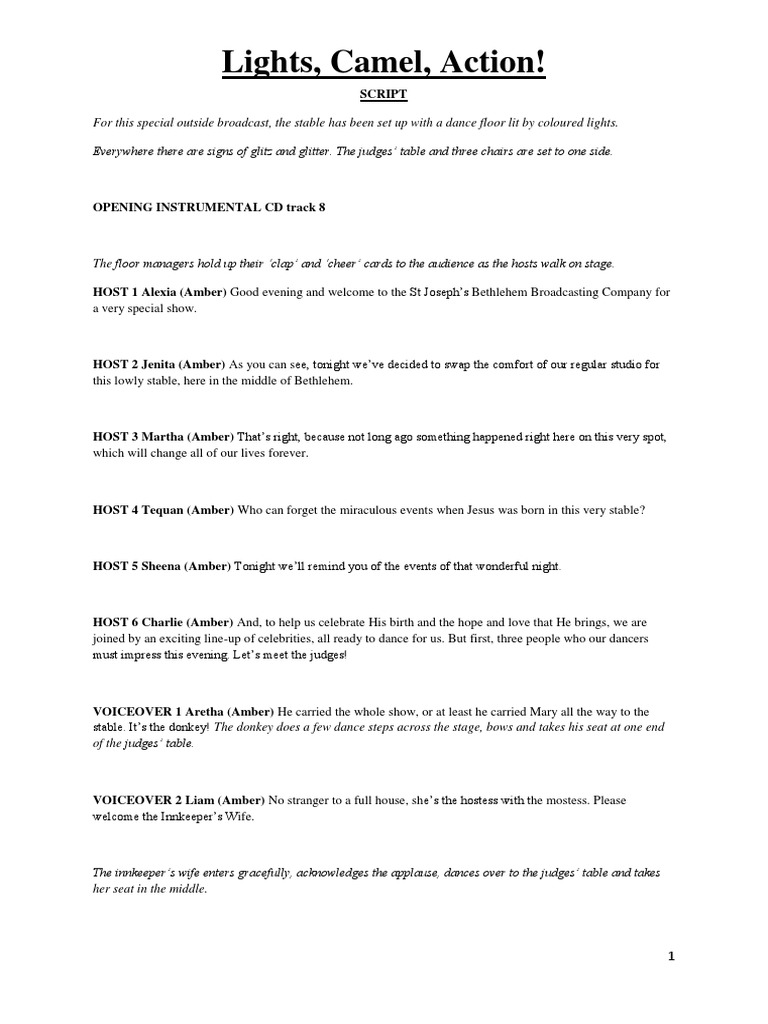 Lights Camel Action Script | PDF | Biblical Magi | Shepherd