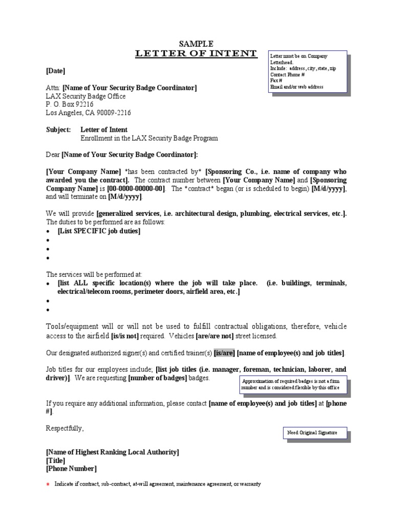 Sample Letter of Intent | PDF | Business