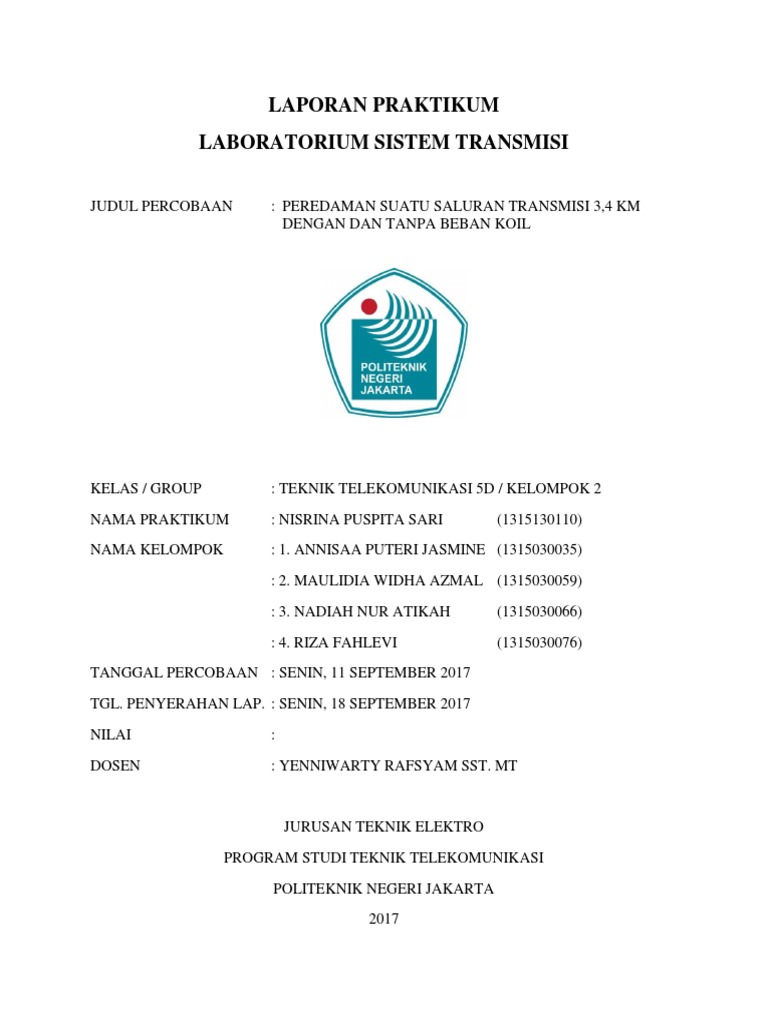 Jobsheet Laporan Praktikum Sistem Transmisi | PDF