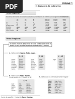 Verbos Irregulares en Presente | PDF