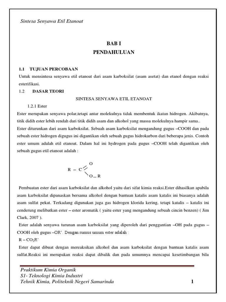 Etil Etanoat ISI | PDF