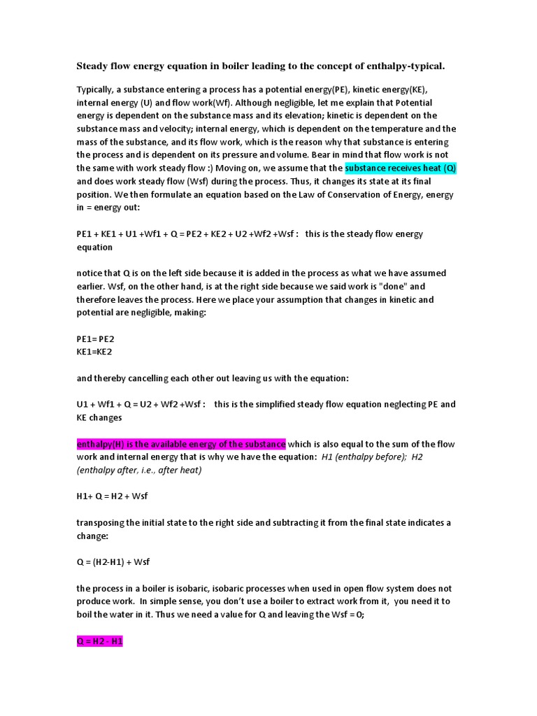 Energy Equation in Boiler | PDF | Explosion | Boiler